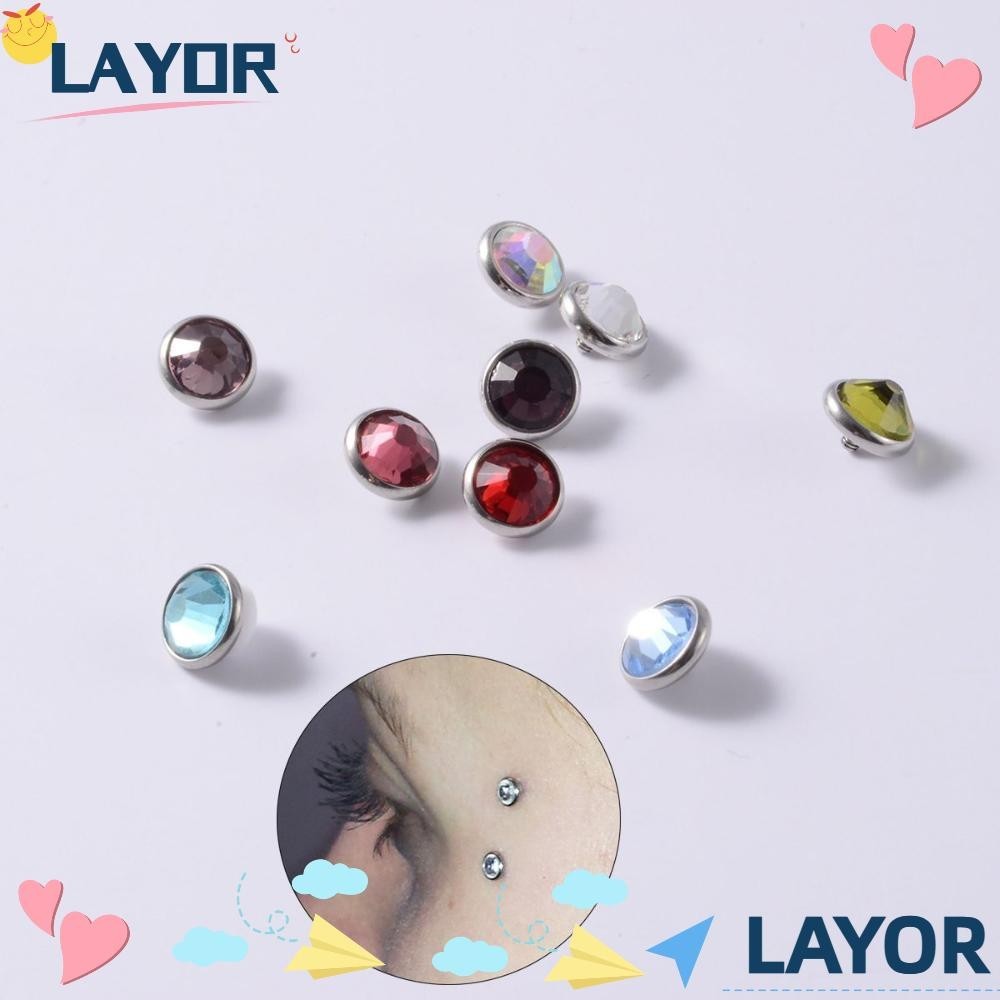 LAY Dermal Piercing White Color Upper Skin Diver Body Jewelry Surface ...