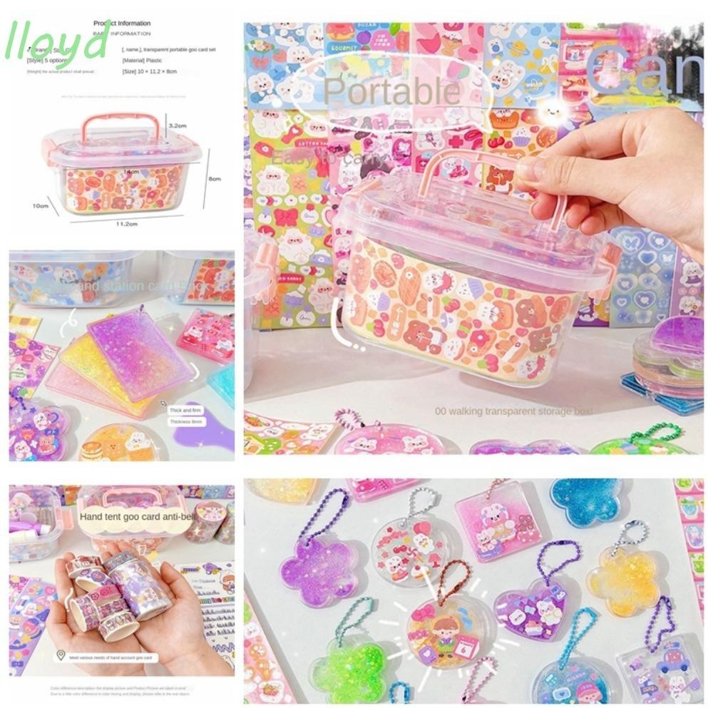 LLOYD1 DIY Keychain Making Kit, Cartoon Sticker Handmade DIY Keyring ...