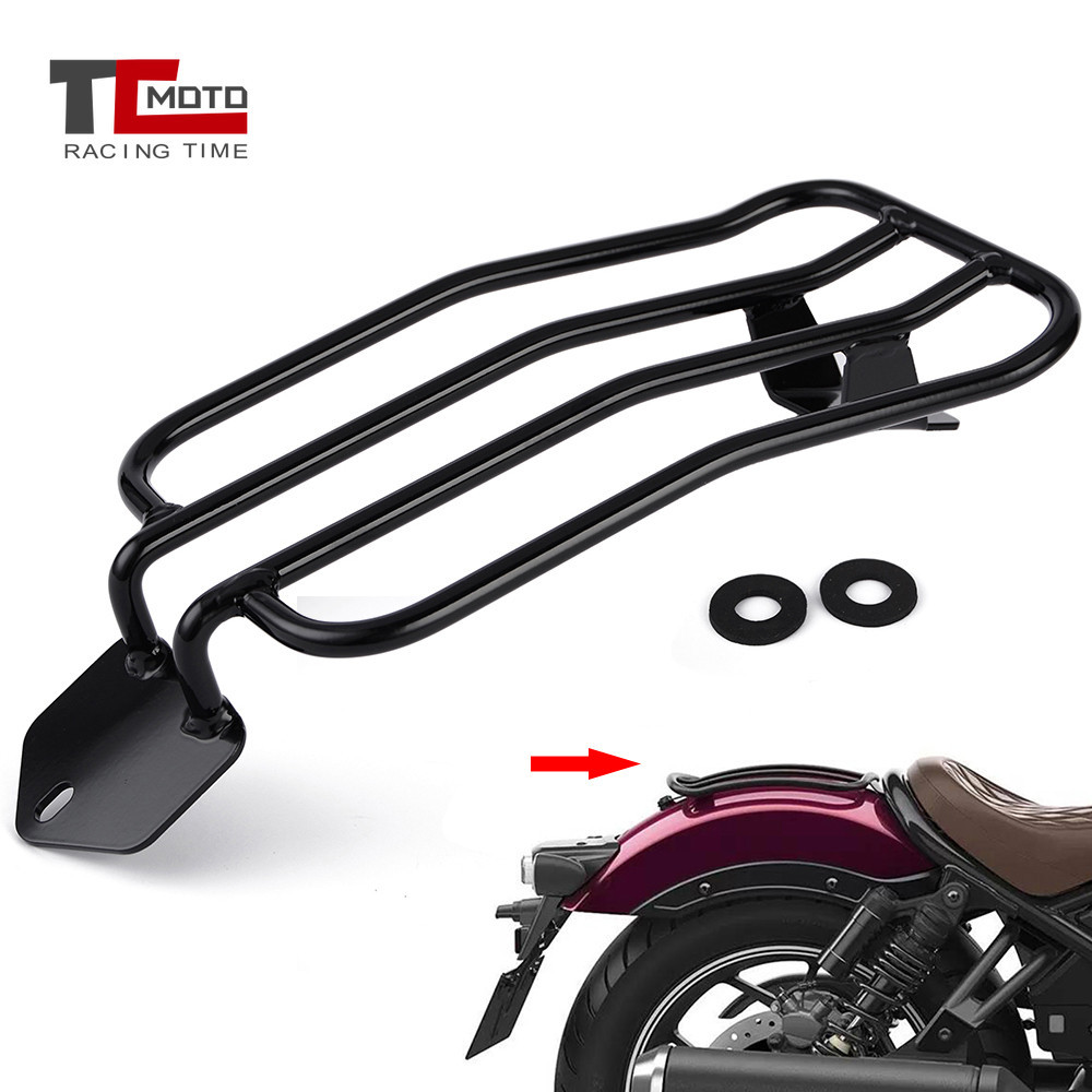Black Motorcycle Rear Solo Seat Luggage Rack Support Shelf For Honda ...