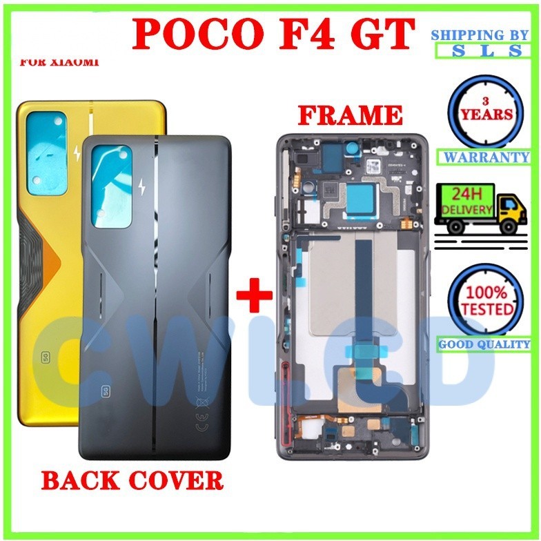 F4 GT Full Housing Back Battery Cover For Xiaomi Poco F4 GT 6.67" With ...