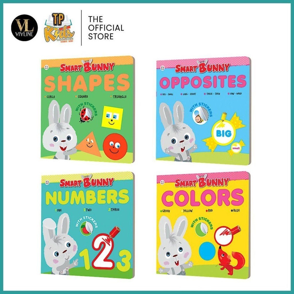 Smart Bunny Early Learning Sticker Book Collection | Shopee Philippines