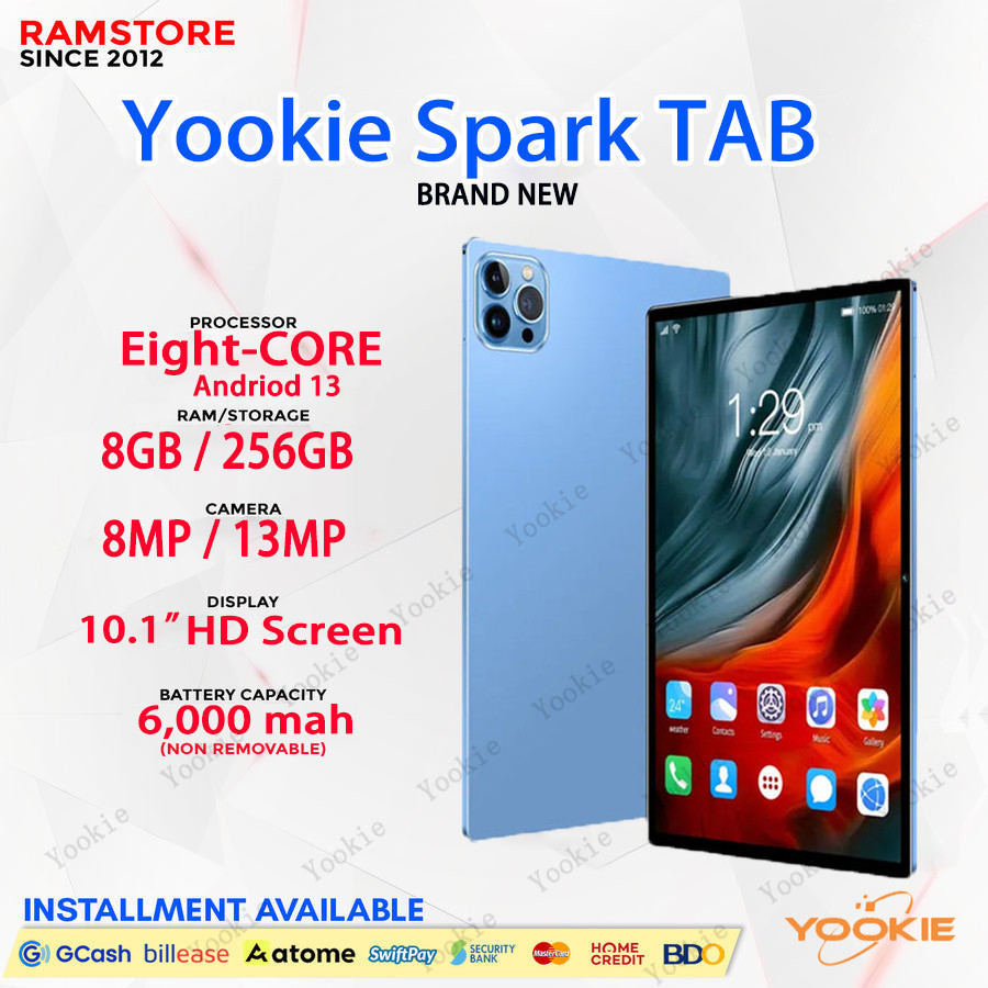 YOOKIE 5G Android Tablet 10-inch SPARK TAB Android 13 8GB+256GB 6000mAh Dual Camera Dual SIM ...