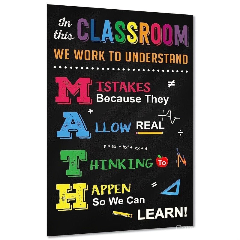 Math In This Classroom Math Teacher Classroom Poster Mistakes Math ...