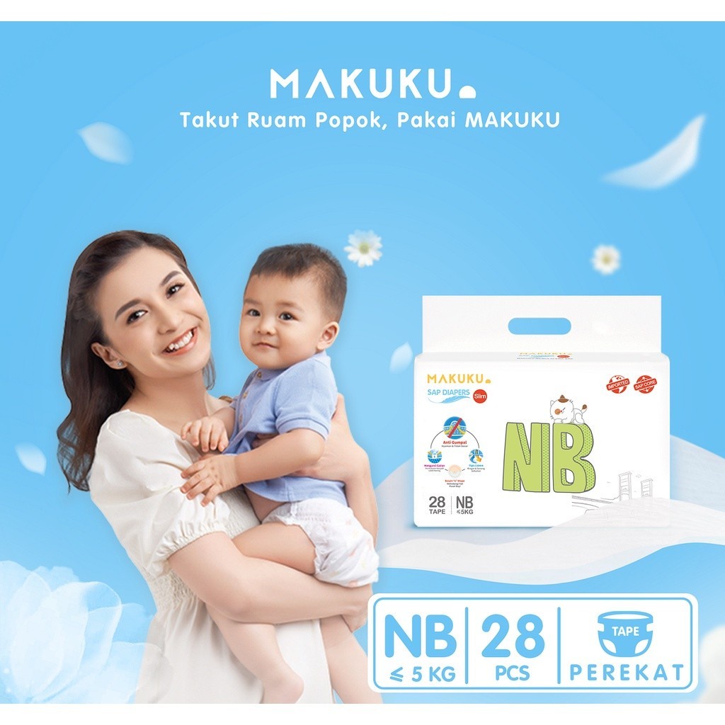Makuku SAP Diapers Slim/Thin Baby Diapers SAP anti-Clumping Quick Dry ...