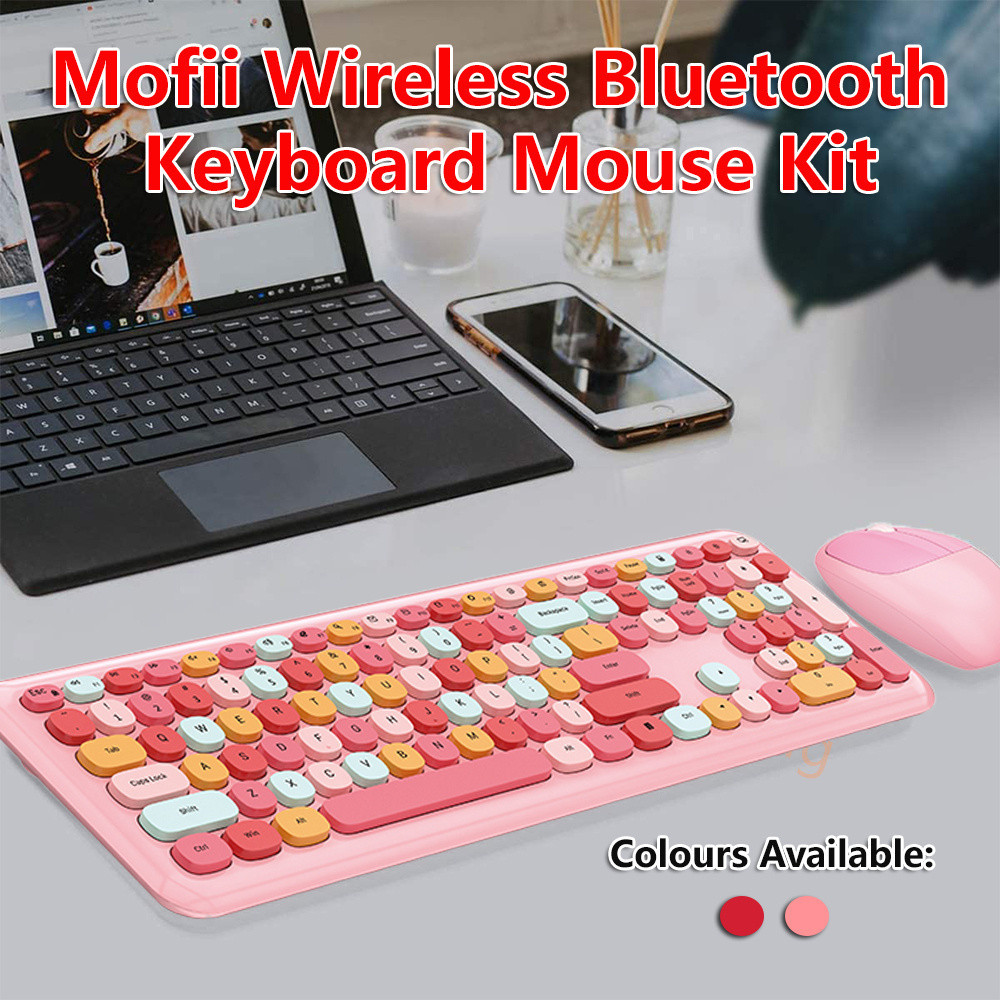 Mofii Wireless Bluetooth Keyboard Flat Key + Mouse Combo Kit USB ...