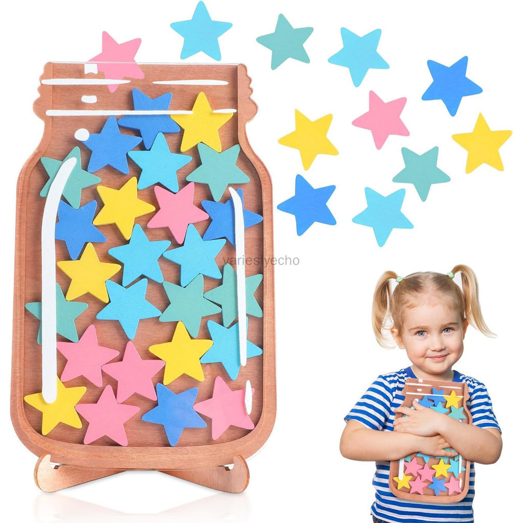 Personalized Stars Reward Jar for Kids, DIY, with Colorful Letter ...