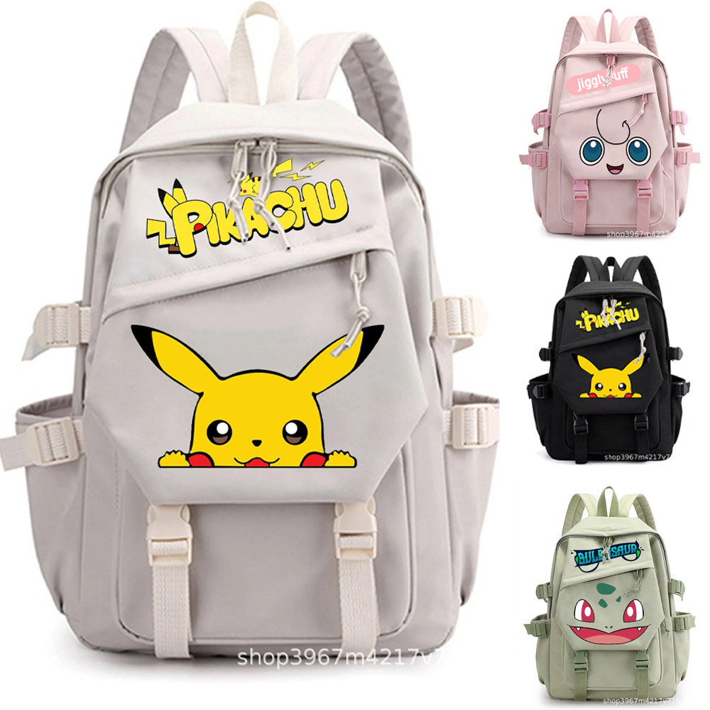 Pikachu School Bag Cartoon Pokemon Students Backpack Large-capacity ...