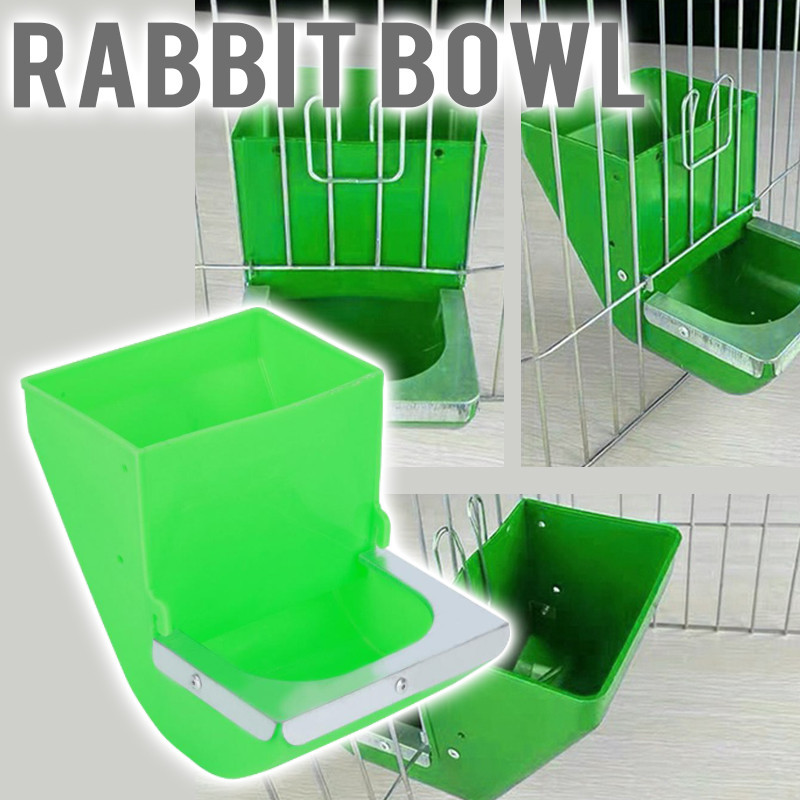 13.5cm Rabbit Food Feeding Bowl Trough Feeder Rabbits Breeding ...