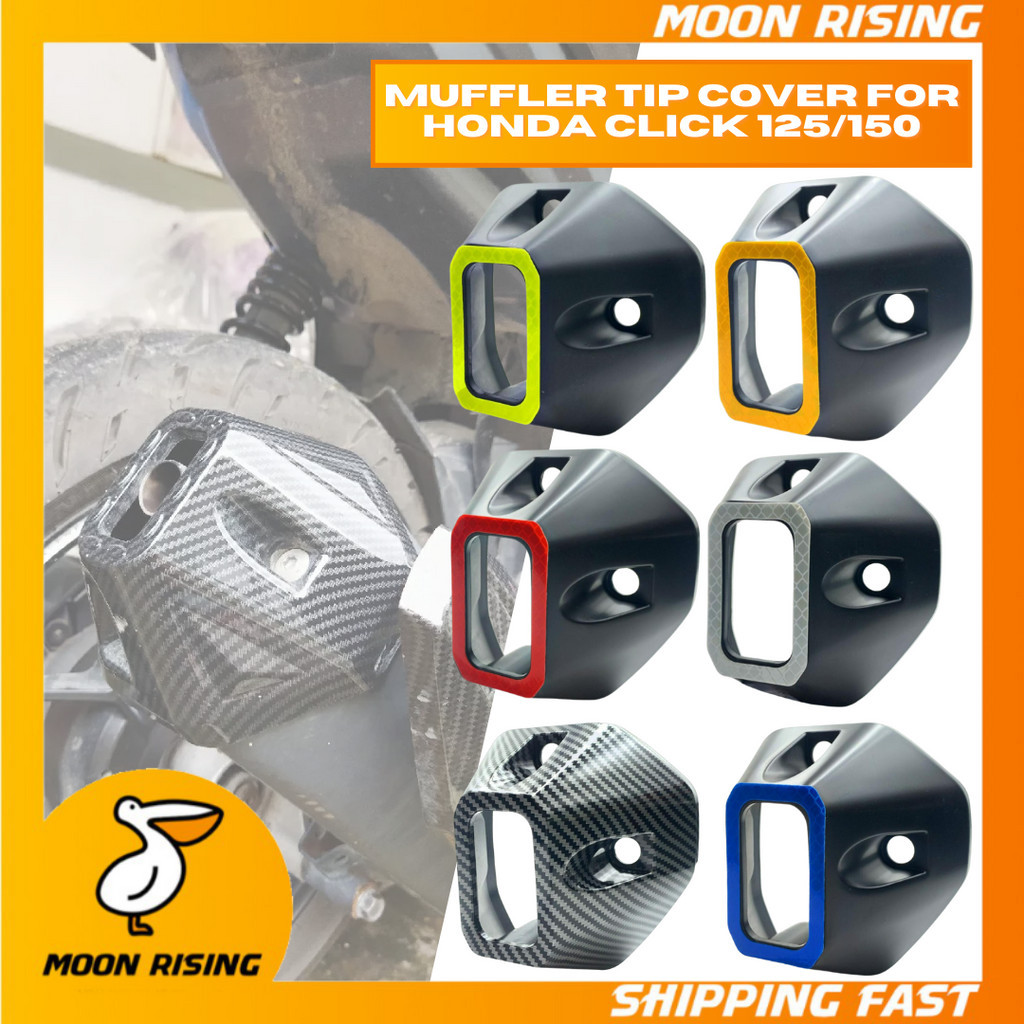 MUFFLER TIP COVER FOR HONDA CLICK 125/150 V2/V3 GAME CHANGER MOTORCYCLE ...
