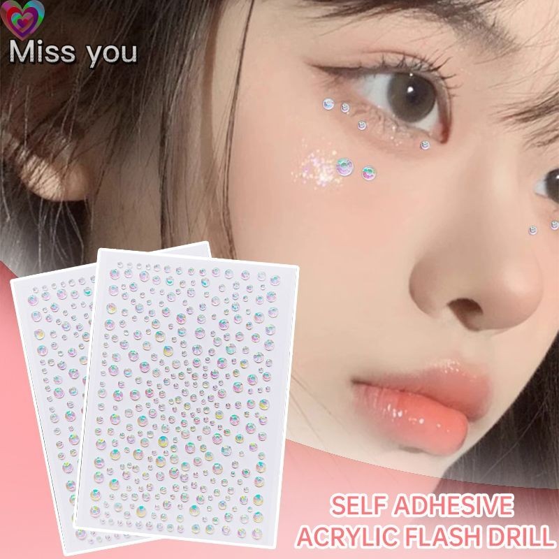 Makeup Nail Sticker Pearl Diamond Eye Sticker Self-adhesive Acrylic ...