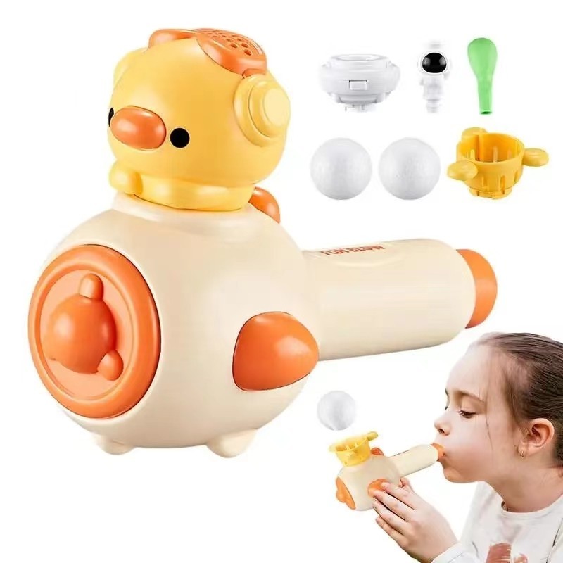 Blowing Ball Breathing Exercise 3-in-1 Cute Duck Whistle Floating Blow ...
