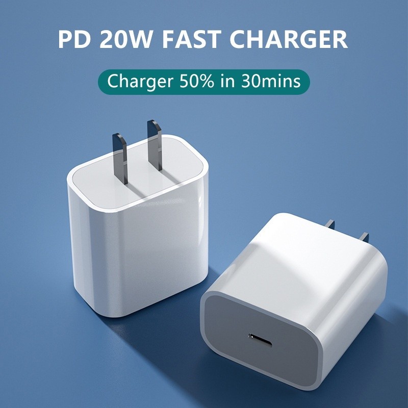 12W 20W Fast Charger USB-C Power Adapter With USB PD Cable Cord Charger ...
