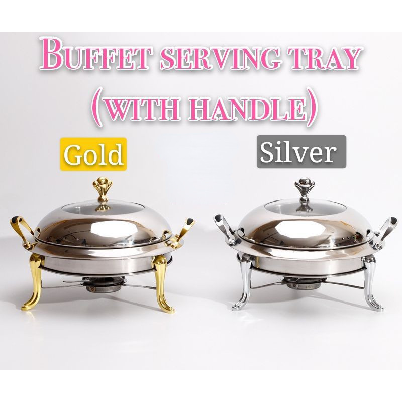 2.5L/3L Stainless Steel Buffet Serving Tray Set Food Tray Chafing Dish ...