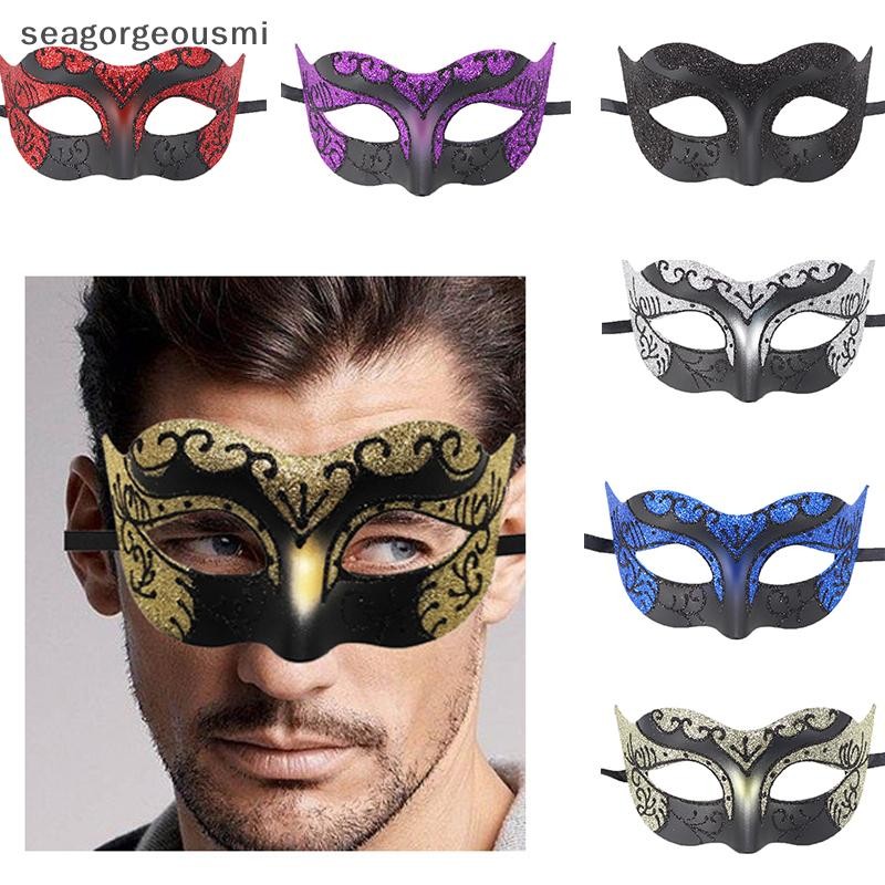 Seph Retro Painted Half Face Masquerade Mask Venice Mask Halloween ...
