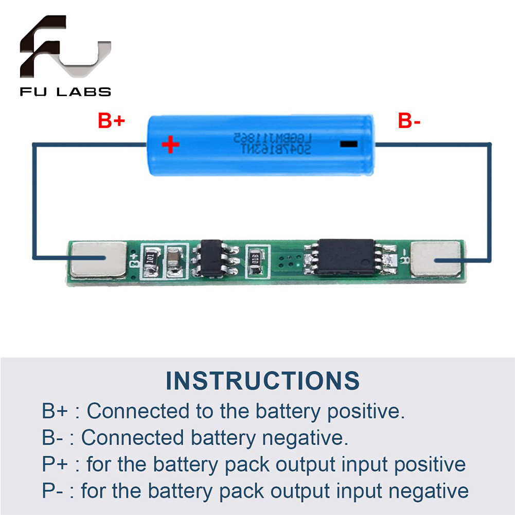 3.7V 3A li-ion BMS PCM battery protection board pcm for 18650 lithium ...