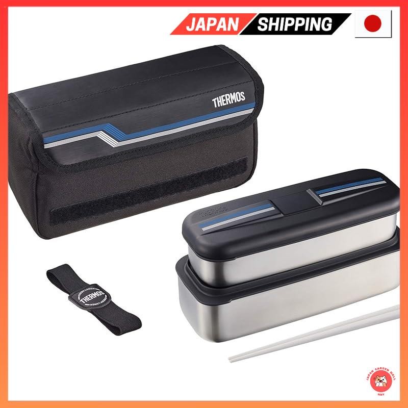 Thermos Bento Box Stainless Fresh Lunch Box 1100ml Line Black DSD-1104W ...
