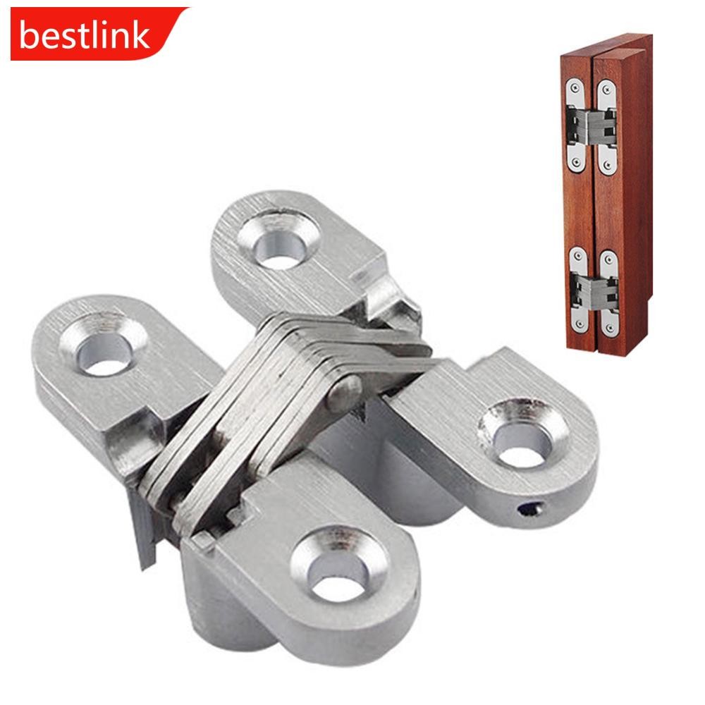 BESTLINK 2Pcs/Set Stainless Steel Hidden Conceal Hinge with Screws ...