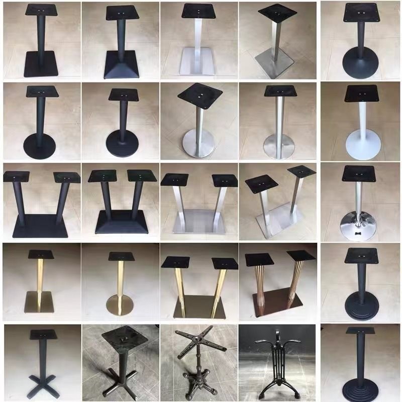Black Stainless Steel Table Legs Western Dining Table Stand Coffee Shop ...
