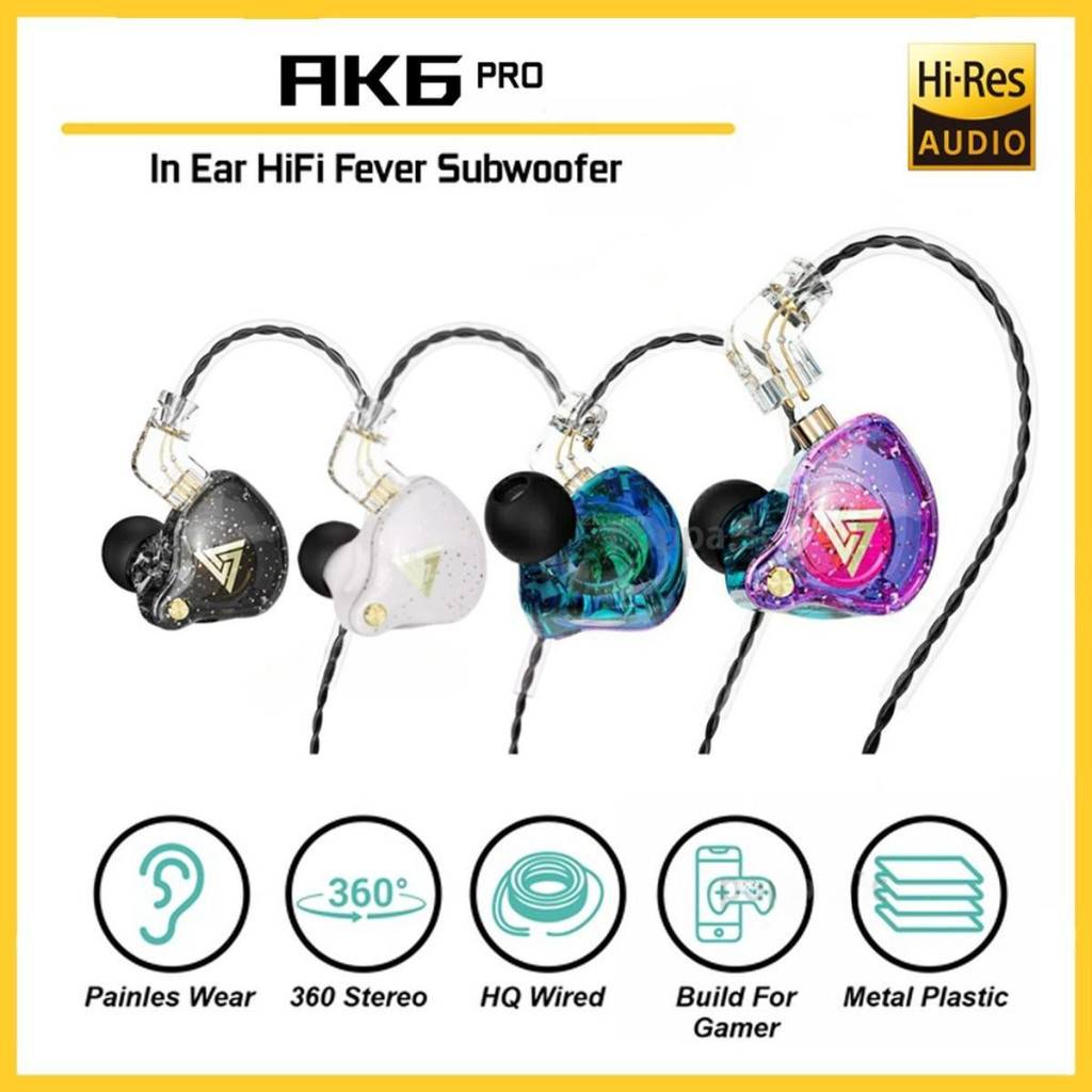 Ak6 Pro Original Genuine Wired Hi-Fi Bass Earbuds Monitor With ...