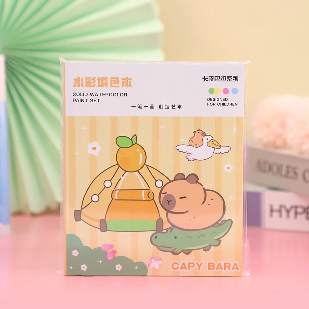 Solid WATER COLOR PAINT SET CAPYBARA EDITION children's toy coloring ...