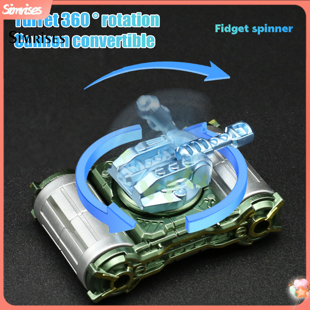 SIM| Anxiety Relief Spinner Noise-making Fidget Spinner Metal Tank ...