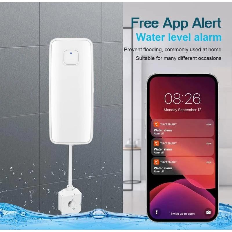 Tuya Smart Water Sensor WiFi Water Leakage Detector Level Overflow ...