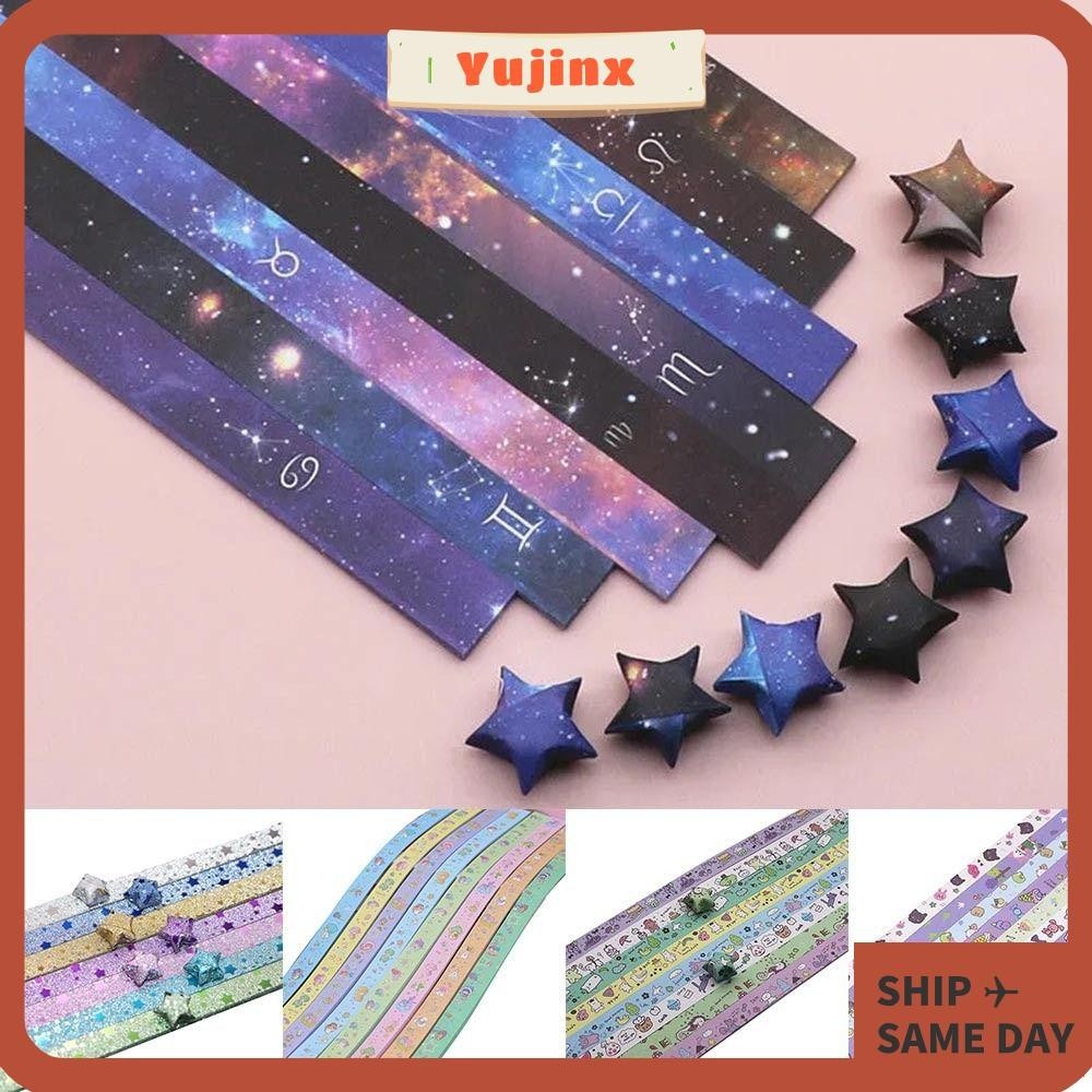 YUJINX Star Origami Paper, Single Sided Colorful Star Paper Strip, Cute ...