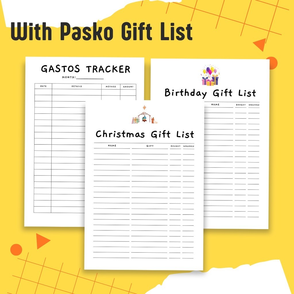 ♞Gastos / Expense Tracker Mini Booklet with Gift List and monthly bills ...