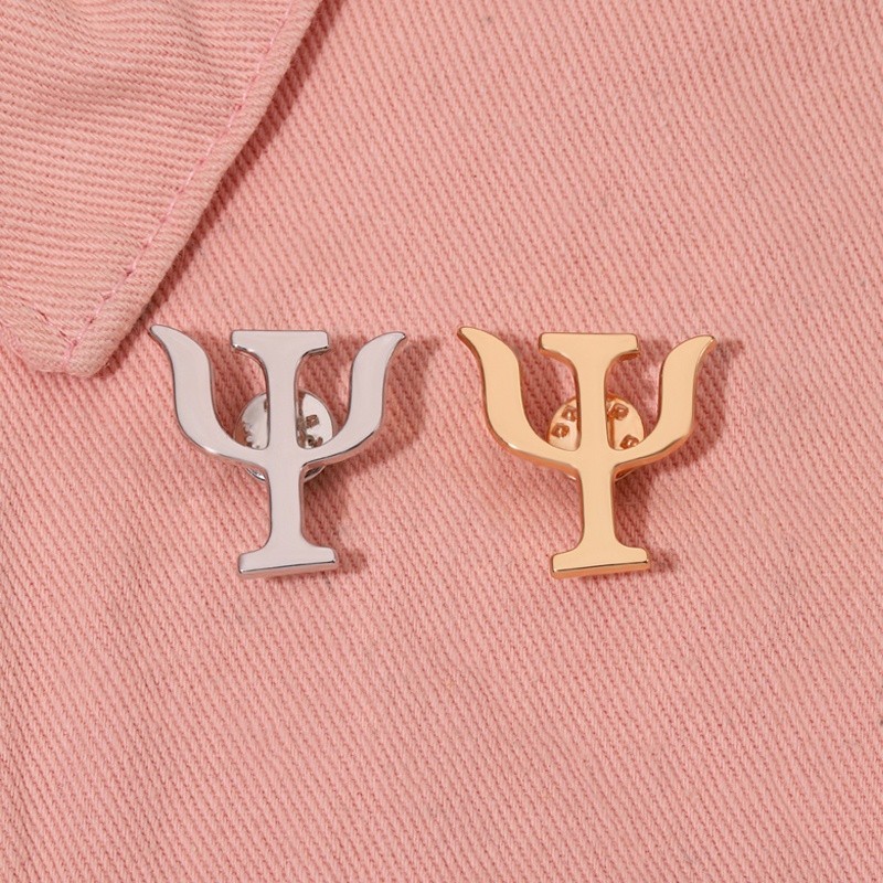 Psychology PSI Symbol Logo Brooch Pin Creativity Alloy Badge Jewelry ...