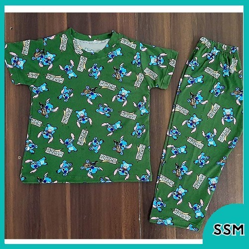 SSM KIDS: 1-10 y/o Stitch V4 Set ONHAND (Tshirt and Pajama) | Shopee ...