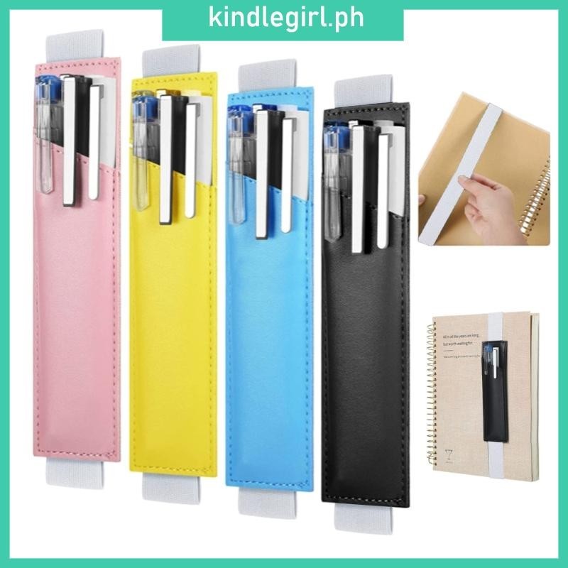 KING Adjustable Notebooks Pen Pencil Holder PU Leather Elastic Band Pen ...
