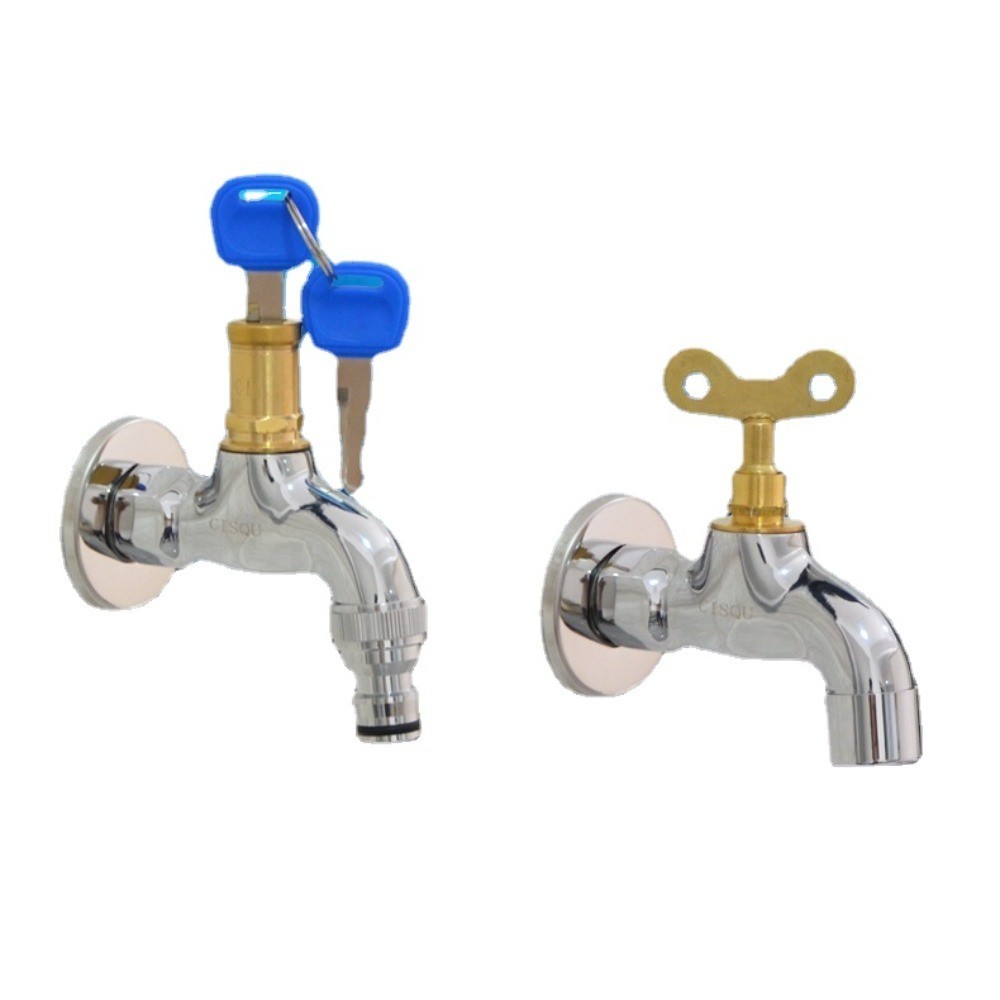[XCF] Outdoor with Key Anti-theft Faucet 20mm Outdoor Public Place ...