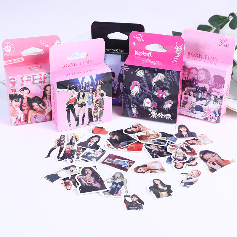 100pcs/box Kpop Idol Stray Kids (G)I-DLE BORN PINK Stickers Waterproof ...