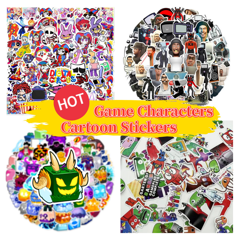 Hot Cartoon Game Character Stickers Garten of Banban ，Skibidi Toilet ...