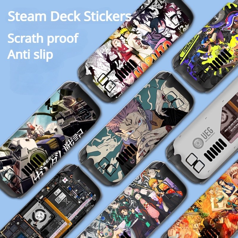For Steam Deck Skin Sticker Cute Anime Game Pattern Full Wrap Cover ...
