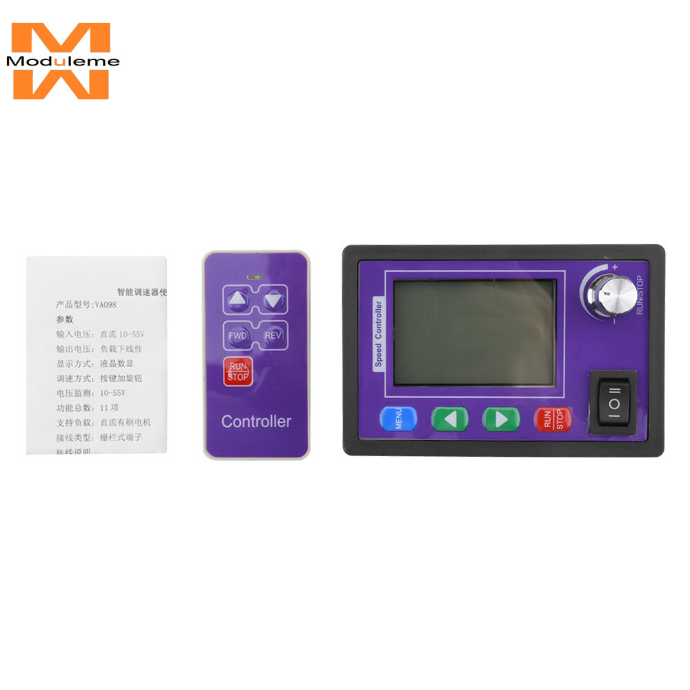 30A Dc10-55V Wireless Remote Control Dc Brush Motor Speed Controller ...