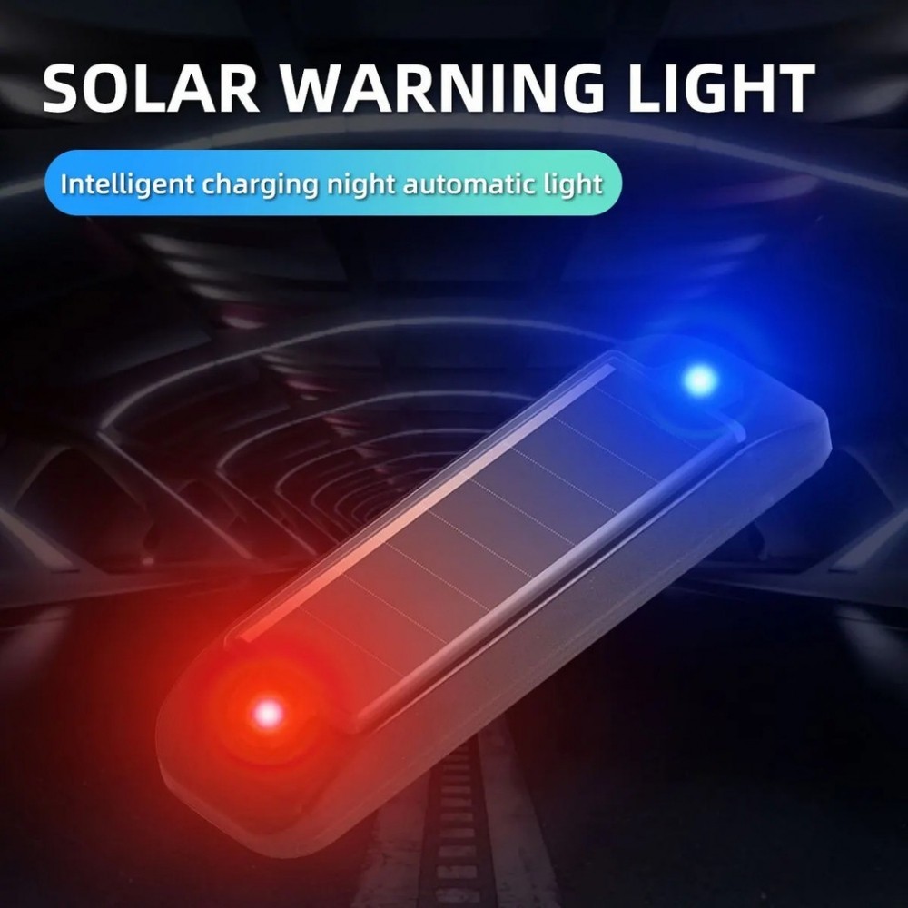 Car Solar LED Mini Warning Light Night Riding Motorcycle Electric ...