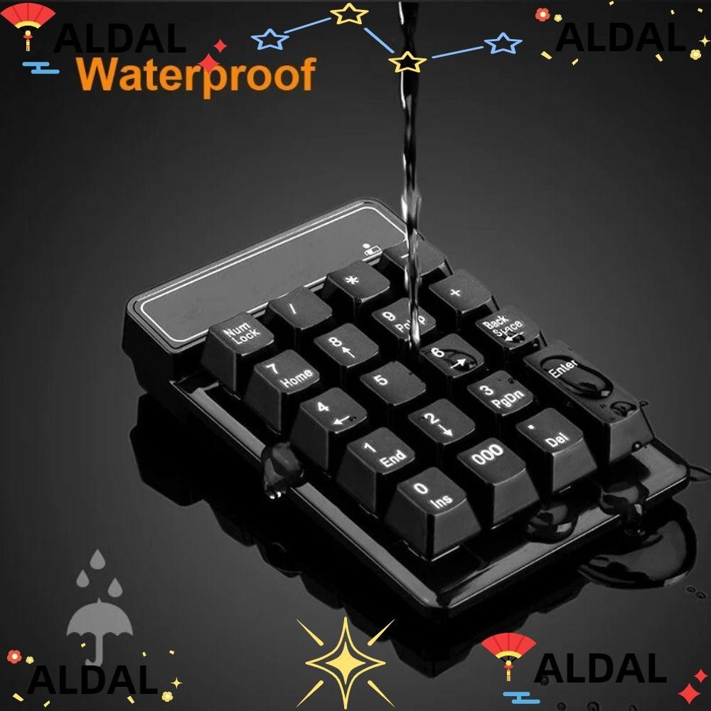 ALDAL Wireless Wired Keyboard, 2.4GHz Mini USB Numeric Keypad, Floating ...