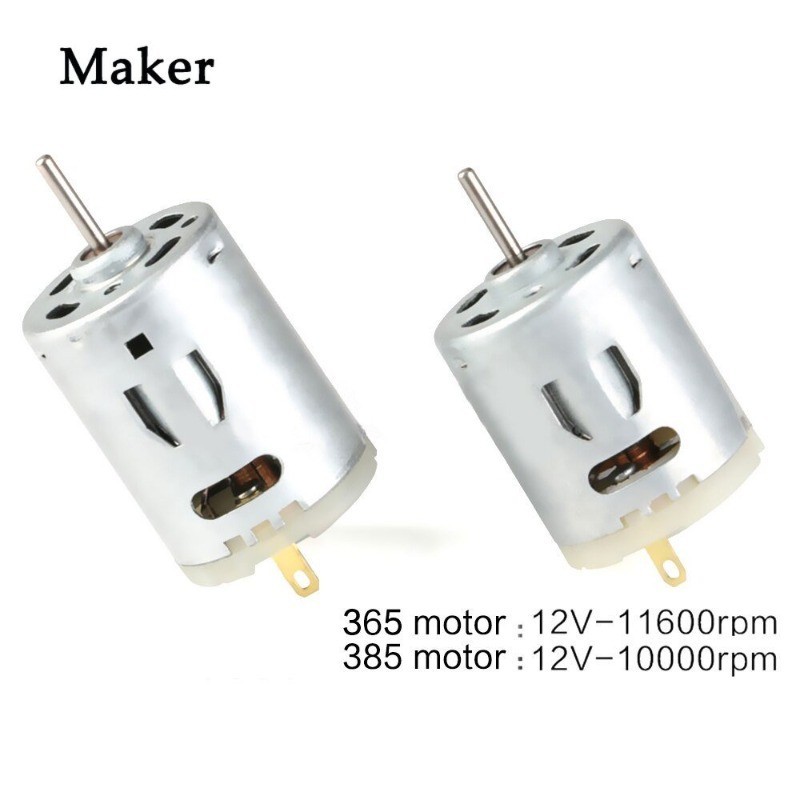 365 385 DC Motor Large Torque 12V 10000rpm/11600rpm Motor Blower / Hot ...