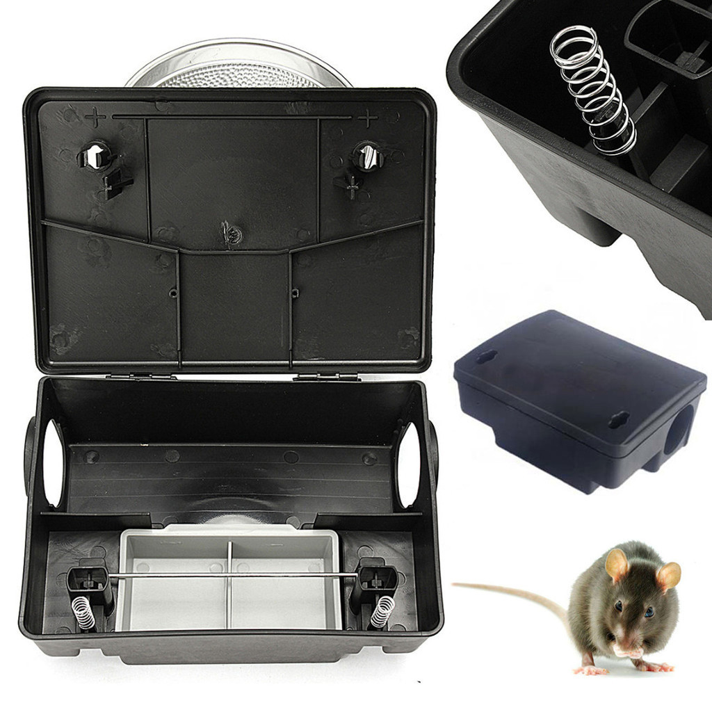 Professional Rodent Rat Mouse Bait Block Station Box Case Trap & Key Mi ...