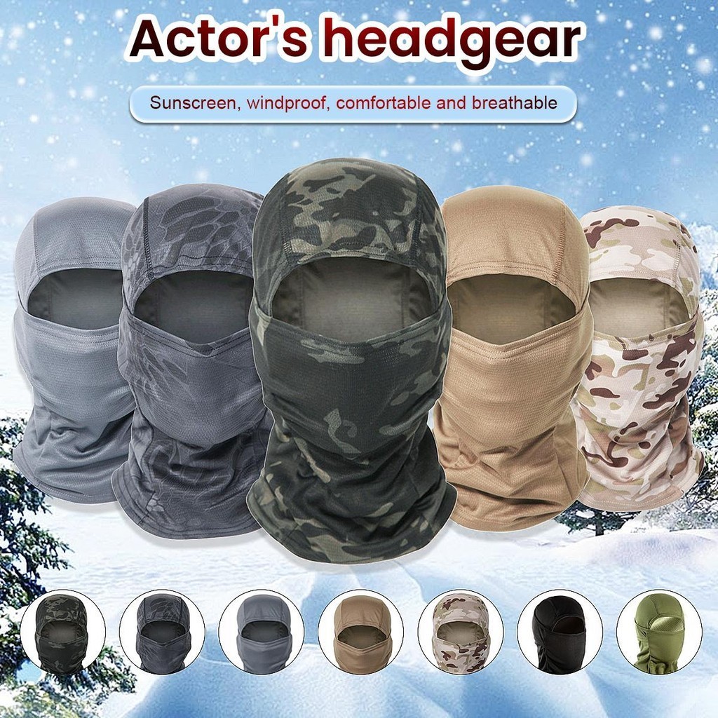 Motorcycle Balaclava Full Face Mask Anti-UV Breathable helmet Face Mask ...
