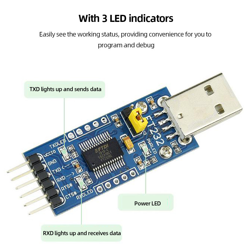 Waveshare USB To UART Module 3.3-5V FT232RL USB To UART Board USB To Serial Port | Shopee ...