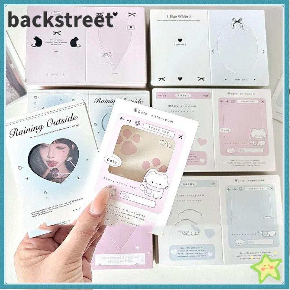 BACKSTREET 6pcs/30pcs Photocard Holder, Folding Hollow Photo Card Back ...