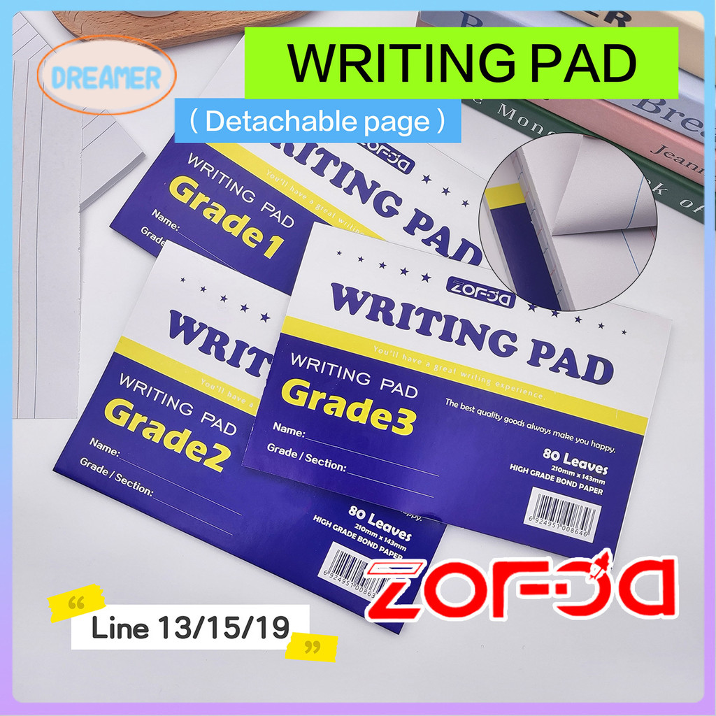 Writing Pad ZOFDA high grade bond paper Hardbound Notepad 80 Sheets ...
