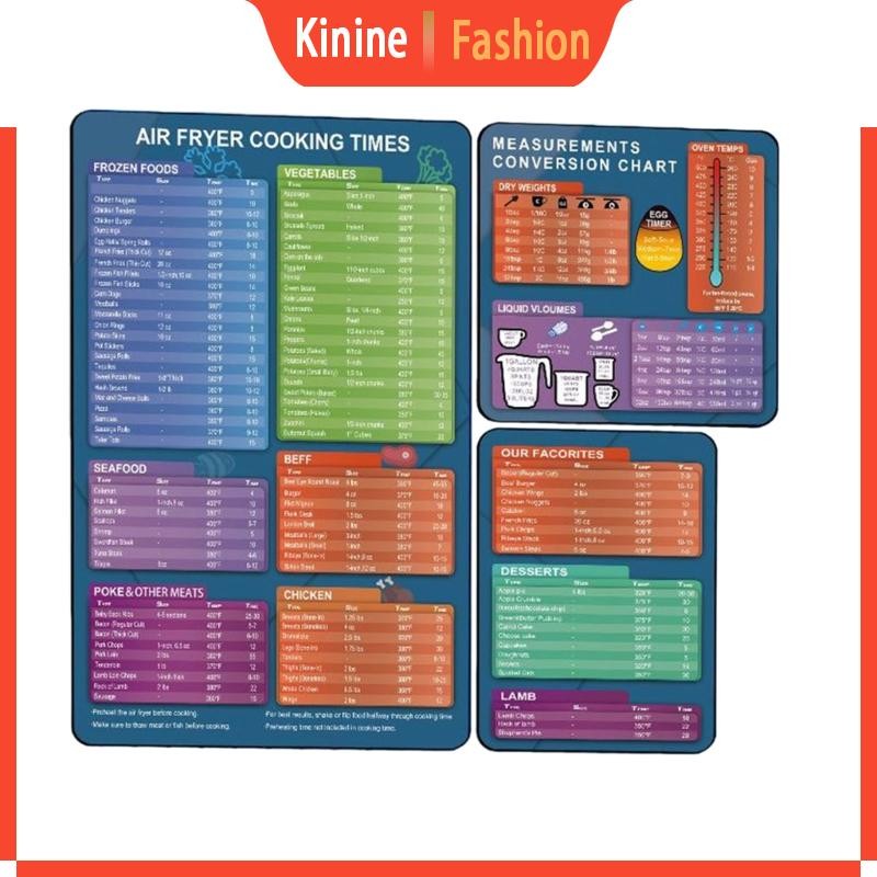 KIN Restaurant Kitchen Conversion Chart Magnet Baking Tool Cooking ...