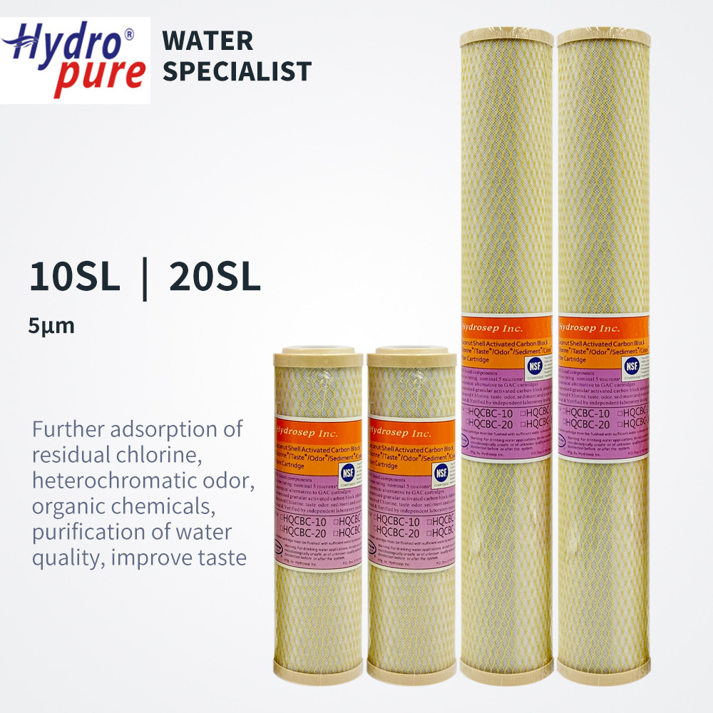 Hydrosep Water Filter 20 inches Carbon Block Filter CTO 10 SL 20 SL ...