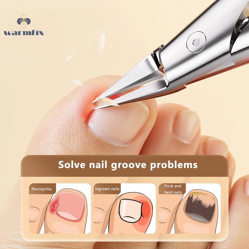 (warmfix) Nail Clipper Stainless Steel Toenail Cutter Pedicure Manicure ...
