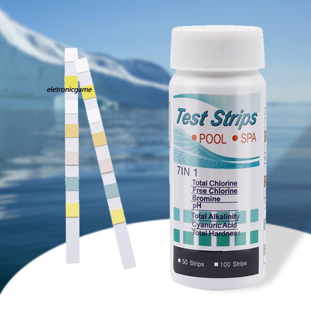 5# 50/100pcs Water Test PH Strips High Precision 7-in-1 Easy Detection ...