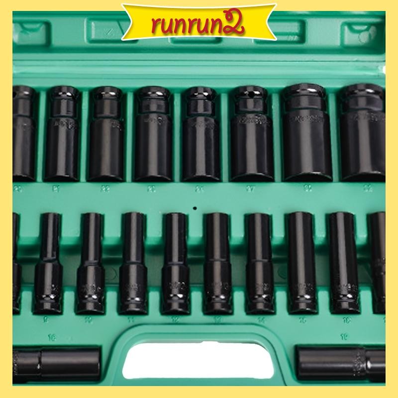 RUN Set of 20 Long Socket Set Chromes Vanadiums Steel Hexagonal Socket ...