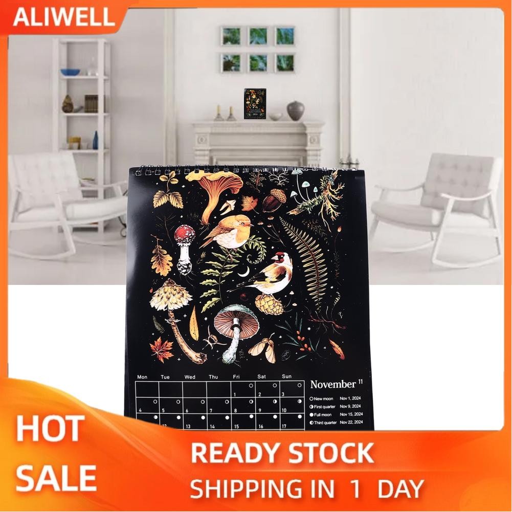 Aliwell Wall Lunar Calendar Smoothing Dark Forest Moon for Family ...